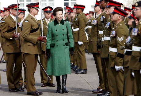 Britains Princess Anne C Meets Soldiers Editorial Stock Photo - Stock ...