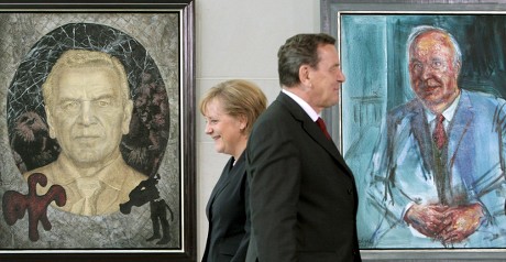 German Chancellor Angela Merkel L Her Editorial Stock Photo - Stock ...