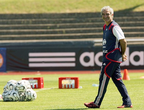 French Coach Raymond Domenech Smiles During Editorial Stock Photo ...