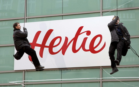 Two Men Reveal New Hertie Logo Editorial Stock Photo - Stock Image ...