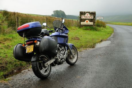 Cagiva Navigator Motorcycle Parked Next Border Editorial Stock Photo ...