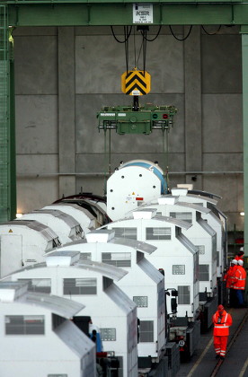 Workers Transfer One Twelve Castor Containers Editorial Stock Photo ...