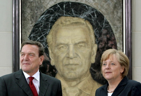 German Chancellor Angela Merkel R Her Editorial Stock Photo - Stock ...