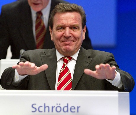 German Chancellor Gerhard Schroeder Who Chairman Editorial Stock Photo ...