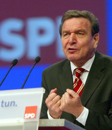 German Chancellor Gerhard Schroeder Who Chairman Editorial Stock Photo ...