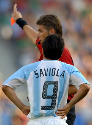 Argentinian Player Javier Saviola Shown Red Editorial Stock Photo ...