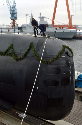 Soldiers Tighten Safety Ropes On Submarine Editorial Stock Photo ...