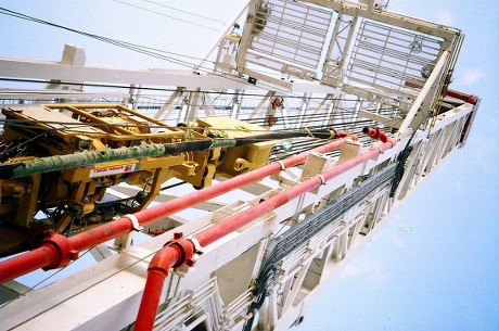 Oil Drilling Tower South Burgan Oil Editorial Stock Photo - Stock Image ...