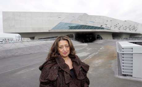 Iraqiborn British Architect Zaha Hadid Stands Editorial Stock Photo ...