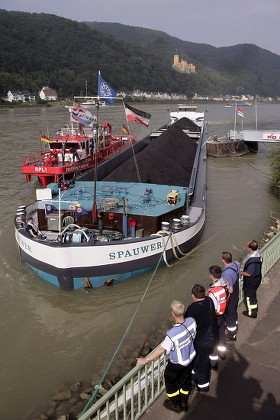 Firebrigades Pumping Water Out Belgian Freight Editorial Stock Photo ...