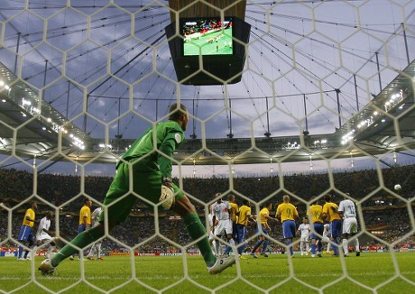 Brazilian Goalkeeper Dida Waits Free Kick Editorial Stock Photo - Stock ...