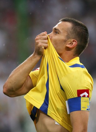 Andriy Shevchenko Ukraine Celebrates After Scoring Editorial Stock ...