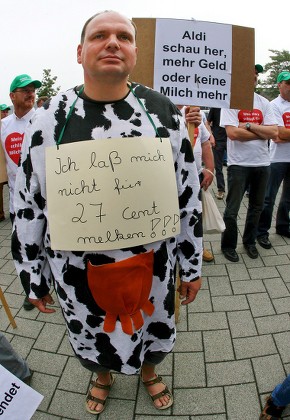 Milk Farmer Guenther Maas Demonstrates His Editorial Stock Photo ...