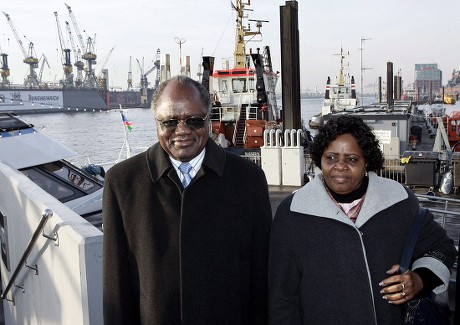 Namibias President Hifikepunye Pohamba His Wife Editorial Stock Photo ...