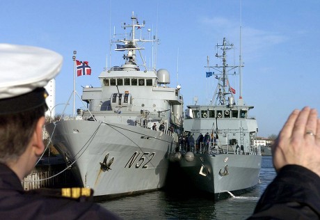 Navy Officer Greets Boats Nato Naval Editorial Stock Photo - Stock ...