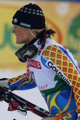World Champion Anja Paerson Sweden Celebrates Editorial Stock Photo ...