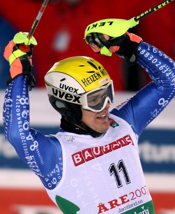 Daniel Albrecht Switzerland Celebrates After Mens Editorial Stock Photo ...