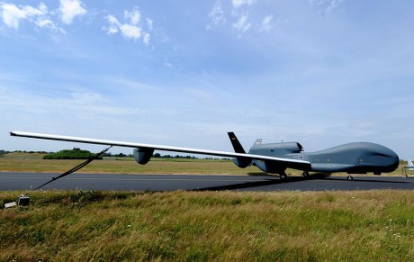 Drone Euro Hawk Stands On Airfield Editorial Stock Photo - Stock Image ...