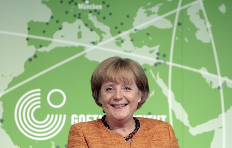Geman Chancellor Angela Merkel Gives Speech Editorial Stock Photo ...