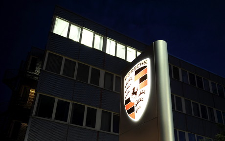 Porsche Logo Glows Front Porsche Office Editorial Stock Photo - Stock ...