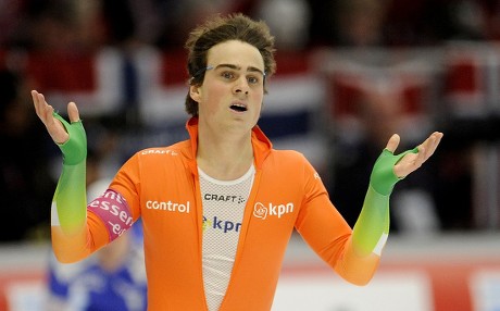 Dutch Speed Skater Jan Smeekens Celebrates Editorial Stock Photo ...