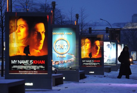 Illuminated Movie Adverts Seen On Potsdam Editorial Stock Photo - Stock ...