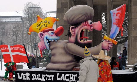 Carnival Float Referencing Danish Muhammed Cartoons Editorial Stock ...