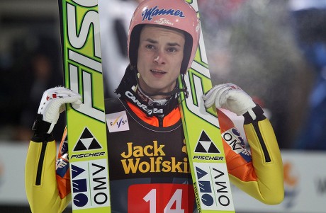 Austrian Ski Jumper Manuel Fettner Celebrates Editorial Stock Photo ...