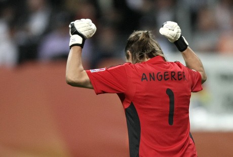 Germanys Goalkeeper Nadine Angerer Celebrates After Editorial Stock ...