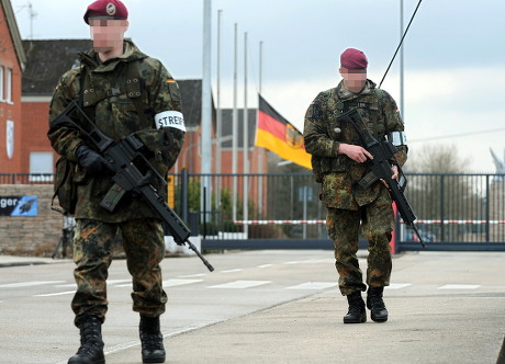 Bundeswehr Soldiers Patrol Front Main Entrance Editorial Stock Photo ...