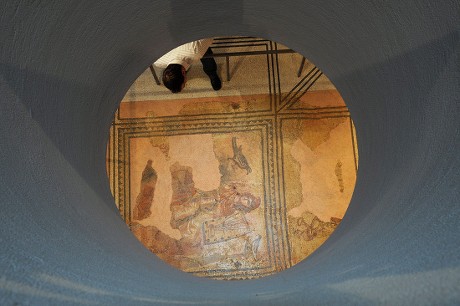 Man Looks Orpheusmosaic Second Century Ondisplay Editorial Stock Photo ...