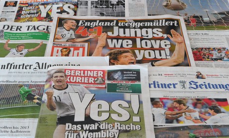 Title Pages Several German Newspapers Bear Editorial Stock Photo ...