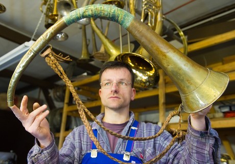 Brass Instrument Maker Christian Dobberstein Inspects Editorial Stock ...
