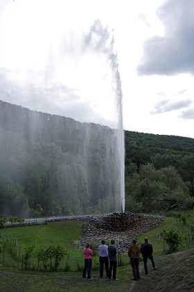 Cold Water Geyser Shoots Water Almost Editorial Stock Photo - Stock ...
