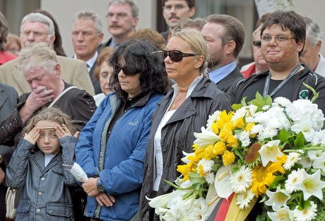 Relatives Survivors Pictured During Symbolic Wreathlaying Editorial ...