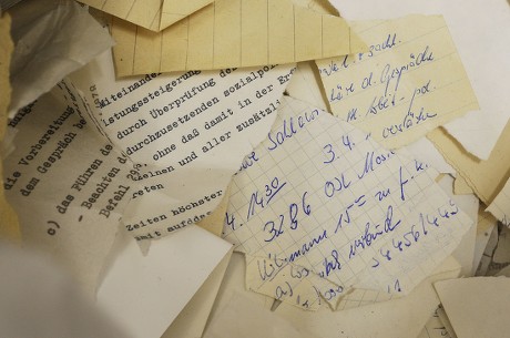 Shredded Files Former East German Security Editorial Stock Photo ...