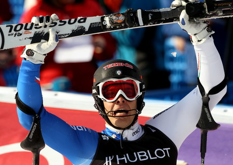 Christof Innerhofer Italy Celebrates Finish Area Editorial Stock Photo ...