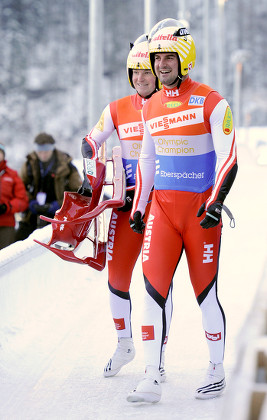 Austrian Lugers Andreas Linger Front Wolfgang Editorial Stock Photo ...