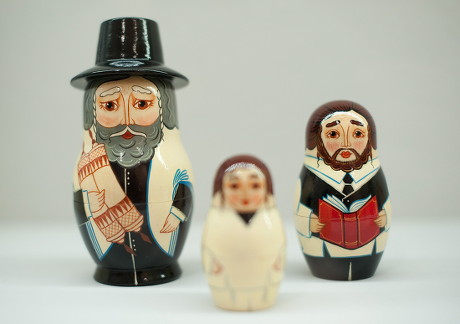 Three Matryoshka Dolls Representing Lr Rabbi Editorial Stock Photo ...
