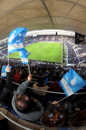 Spectators Wave Flags During Inauguration Rhineneckararena Editorial ...