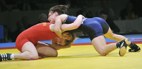 German Freestyle Wrestler Aline Focken Blue Editorial Stock Photo ...