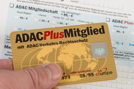 Man Holds Membership Card German Automobile Editorial Stock Photo ...