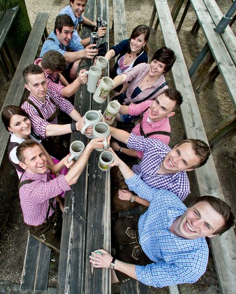 Students Toast Mugs Beer 258th Bergkirchweih Editorial Stock Photo ...