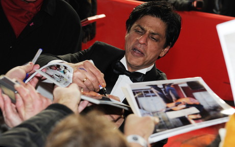 Bollywood Star Shah Rukh Khan Signs Editorial Stock Photo - Stock Image ...