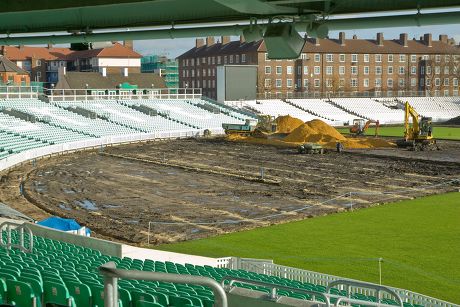 Oval Cricket Ground Pitch Being Relaid Editorial Stock Photo - Stock ...