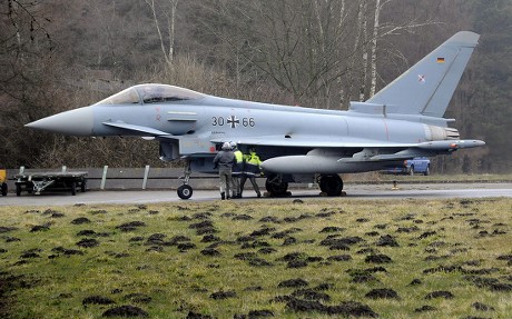 Eurofighter Aircraft Sits On Runway After Editorial Stock Photo - Stock ...