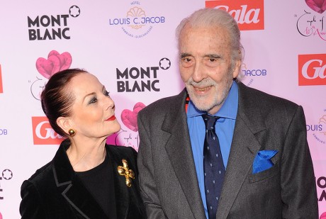British Actor Christopher Lee His Wife Redaktionelles Stockfoto ...