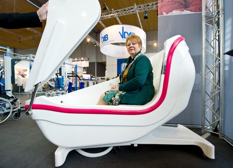 Woman Sits Swing Bath Designed By Editorial Stock Photo - Stock Image ...