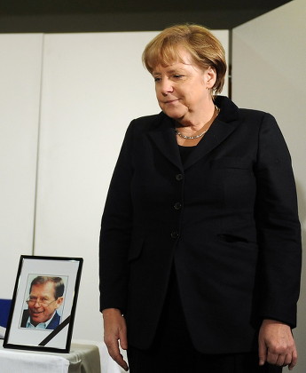 German Chancellor Angela Merkel C Signs Editorial Stock Photo - Stock ...