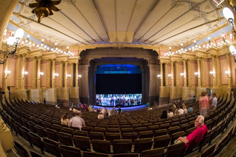 People Stand On Stage Bayreuther Festspielhaus Editorial Stock Photo ...